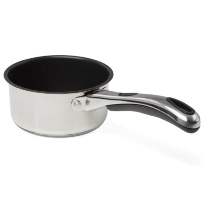 Sabichi Living Easy Grip 14cm Stainless Steel Non-Stick Milk Pan, 0.75L ...
