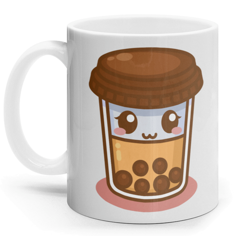 Kawaii Bubble Tea mug Clipart mug, Boba mug Drinks Smiley Faces cute ...