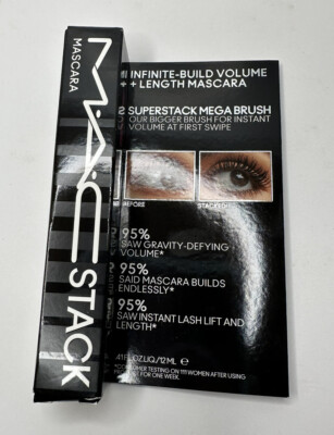 MAC Stack Superstack Mega Brush Mascara Black Stack .41 fl. oz. / 12 ml ...