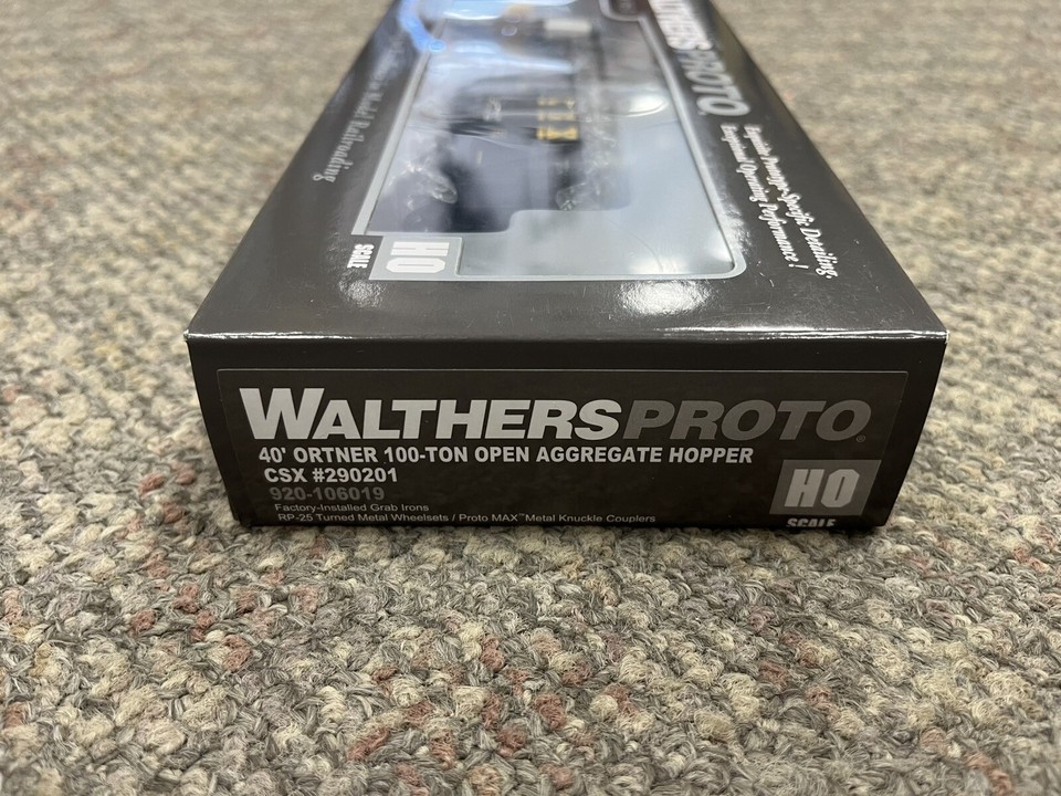 + Walthers Proto HO CSX 40' Ortner 100-Ton Open Aggregate Hopper 920 ...