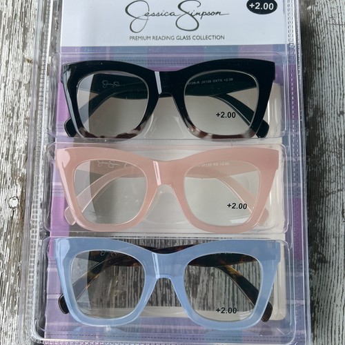 NIB🌸+2.00🌸Pairs Jessica Simpson Very GLAM Reading Glasses Readers | eBay