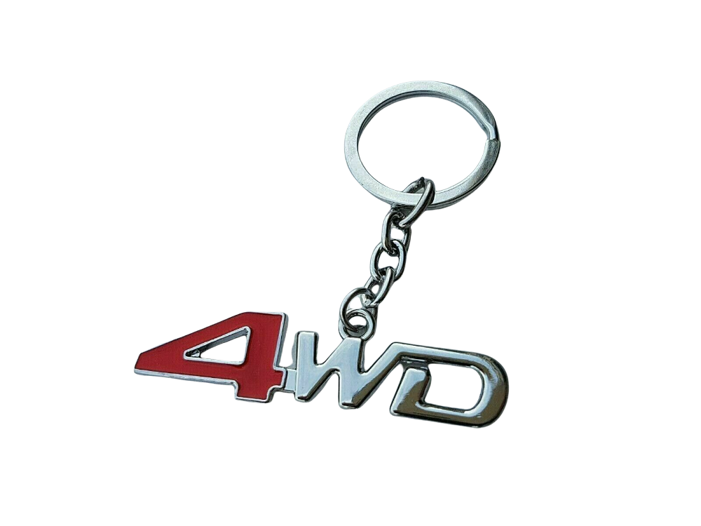 4x4 4WD Logo Chrome Red Keychain Keyring | eBay