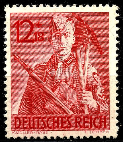 DEUTSCHES REICH, REICH LABOUR SERVICE, MICHEL # 853, YEAR 1943, MNH ...