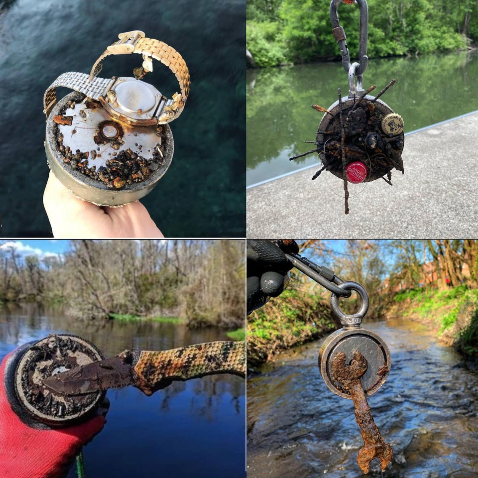 Strong Fishing Magnet Kit 150KGX2 N52 Magnetic Metal Treasure Hunt 20M ...