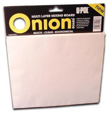 U-POL Products Onion Body Filler Mixing Board 100 Disposable Sheets ...