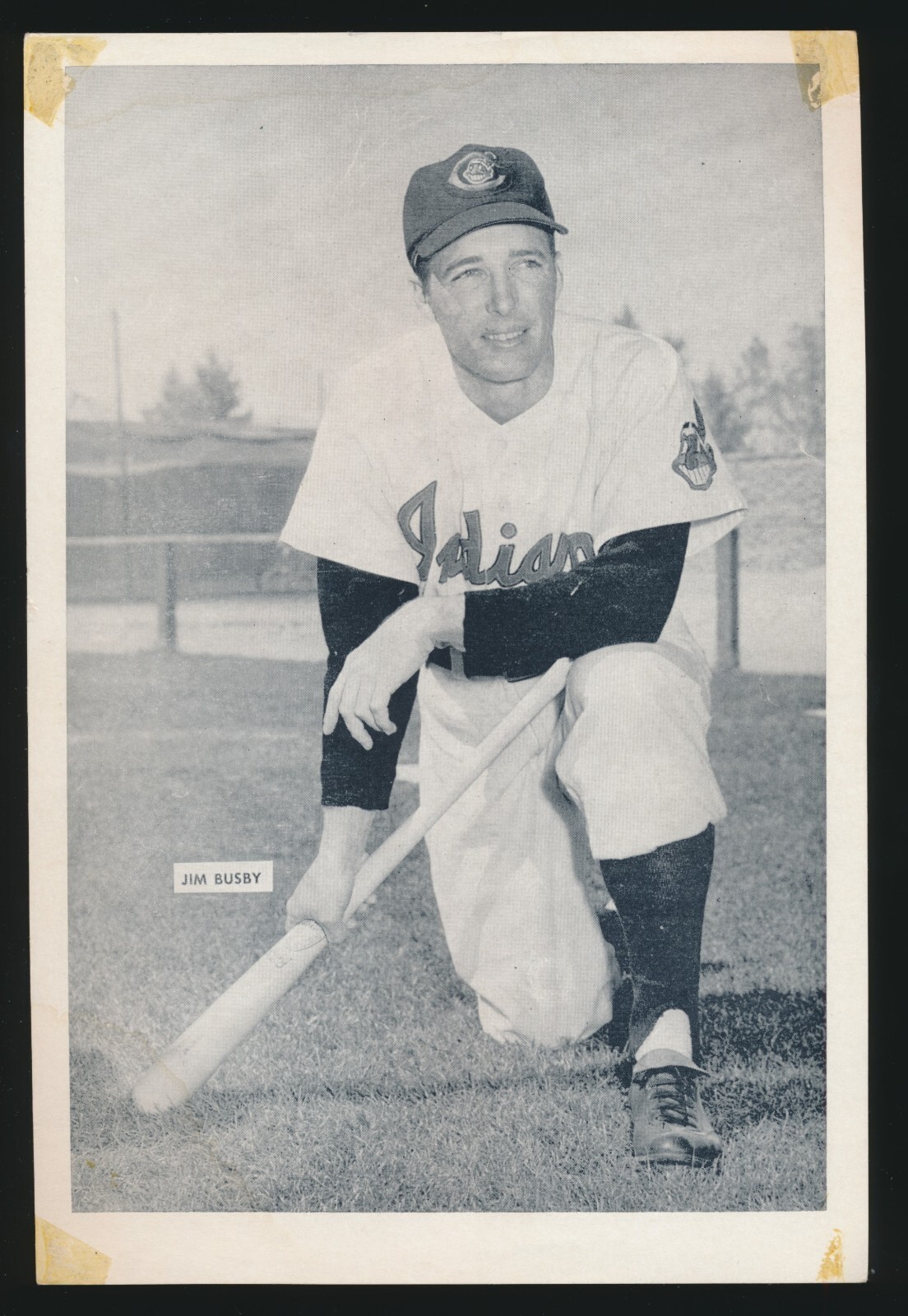 1957 Cleveland Indians Team Issue Photo (6" x 9" -Name in Box) -JIM ...