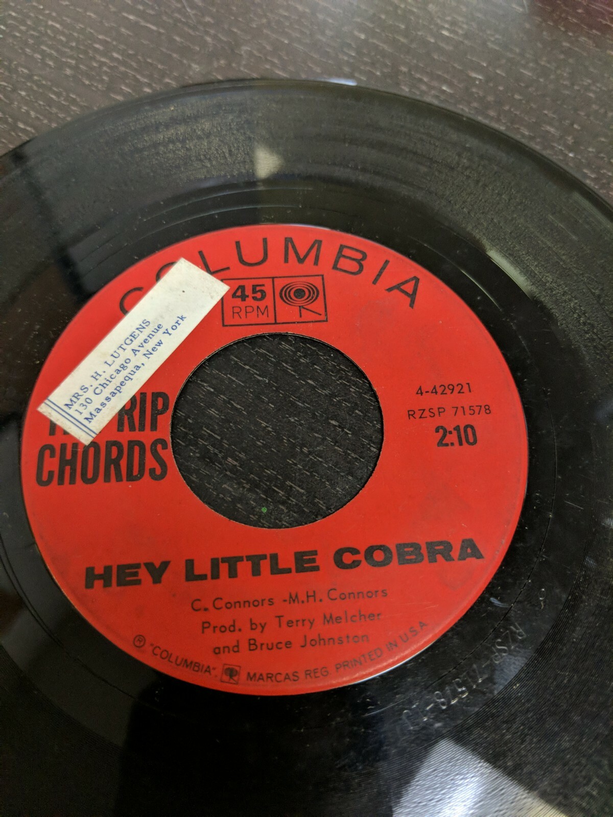 45 Record The Rip Chords The Queen/Hey Little Cobra VG | eBay