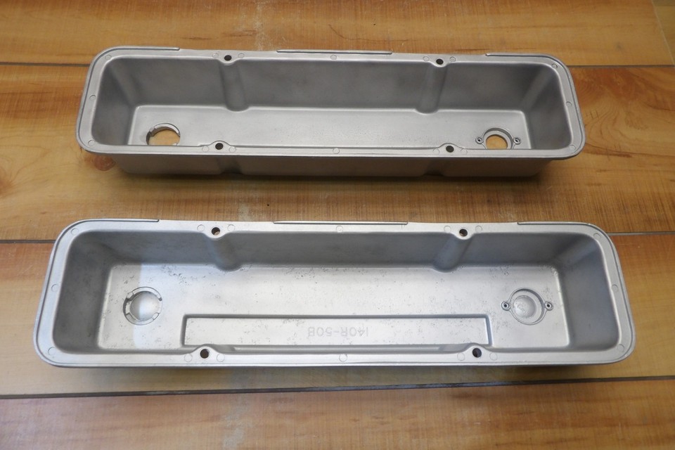 Mickey Thompson Valve Covers Small Block Chevy 327 Finned Aluminum ...