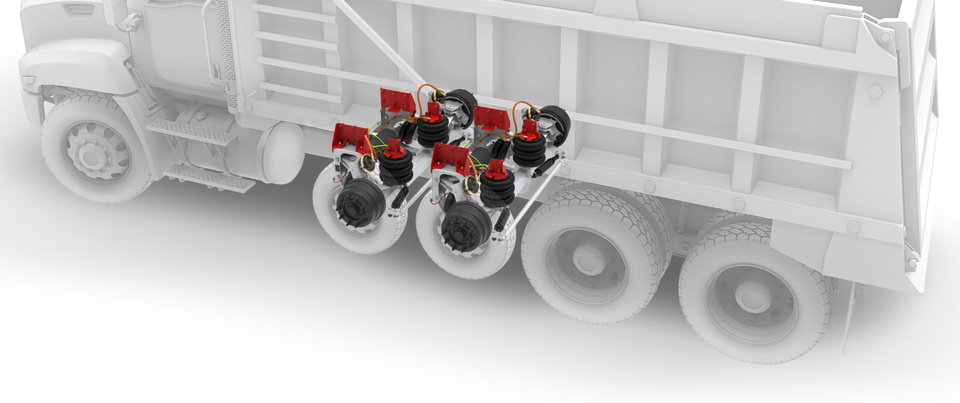 Complete 13.5K Self-Steer Lift Axle from Link Mfg - NEW | eBay