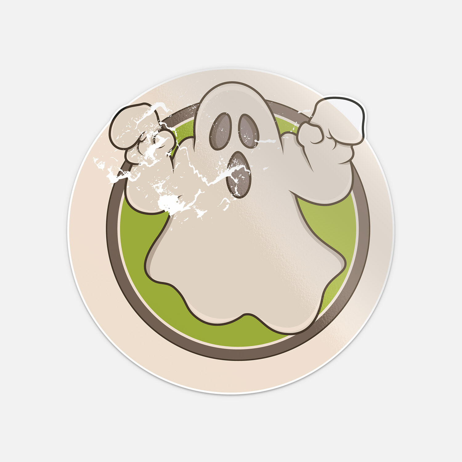 Vintage Cartoon Ghost Vinyl Sticker Decal | eBay