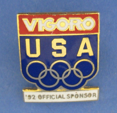 Vigoro 1992 Olympic Games Sponsor USA Rings Lapel Pin Enamel Vintage | eBay