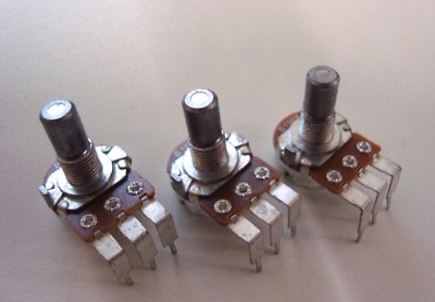 Potentiometer - Angled PCB Mount Various Tapers and values | eBay UK