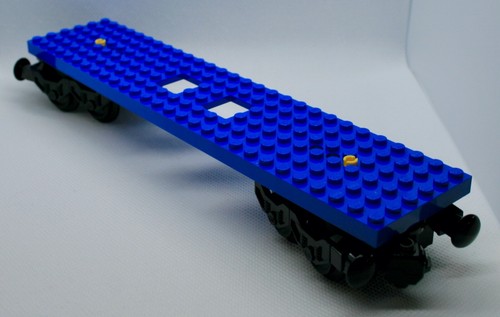 New LEGO Train Wheel Car Assembly - Blue Base 6 x 28 (Wheels w/ metal ...