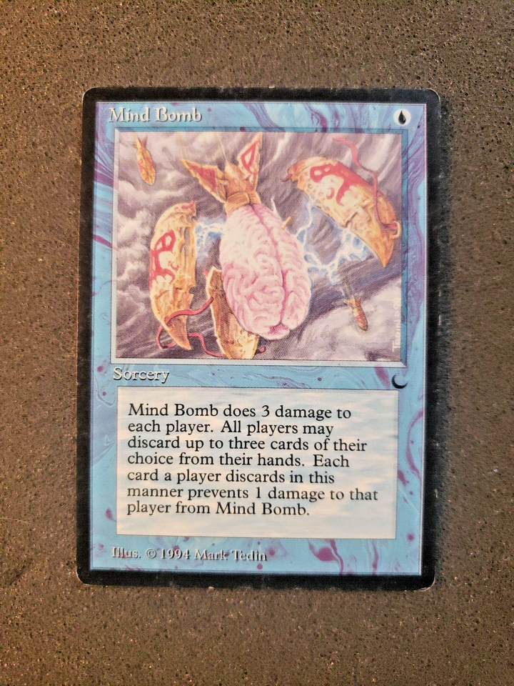Mind Bomb The Dark moderate PLD Blue Rare MAGIC THE GATHERING MTG CARD ...