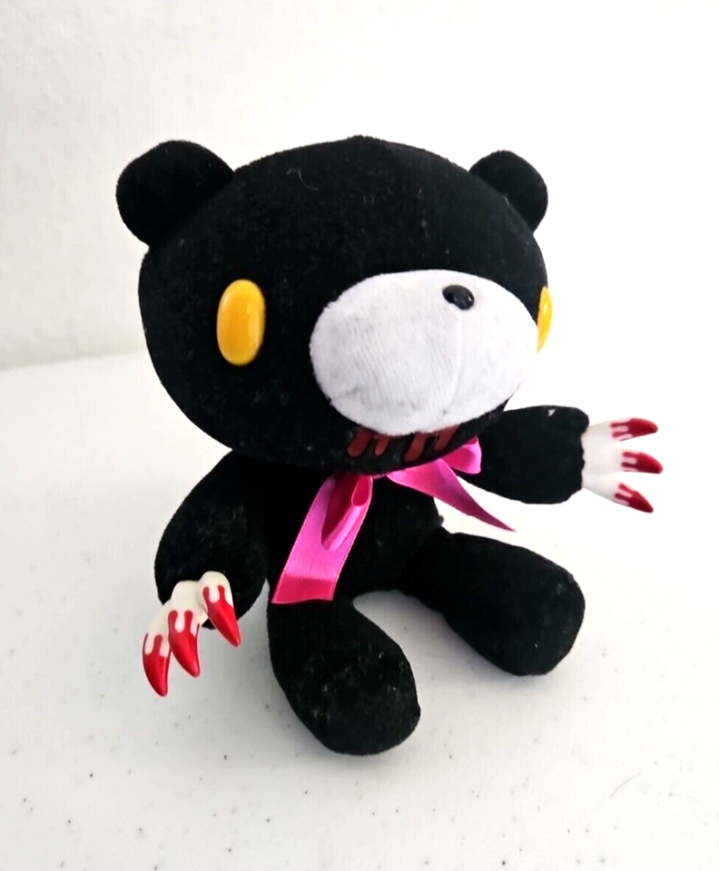 Gloomy Bear Plush Stuffed Animal Black Pink Bow Small 7" Chax Colony | eBay