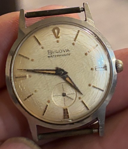 Vintage BULOVA “SURF KING” men's manual wind watch 17Jewels Linen dial ...