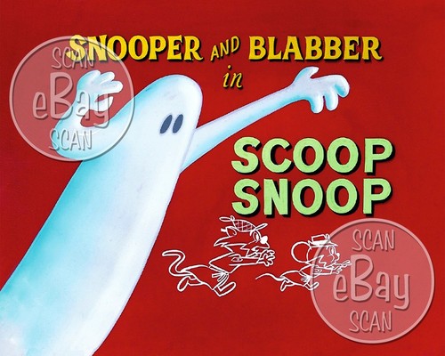 Rare! SNOOPER & BLABBER Cartoon TV Photo HANNA BARBERA Studios QUICK ...