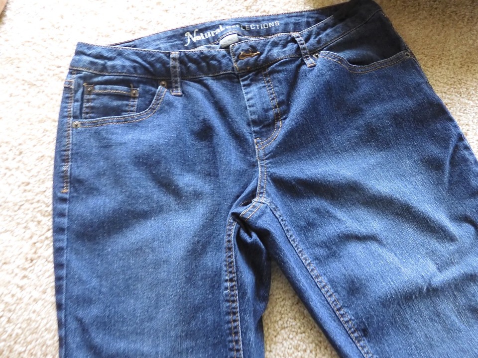 NATURAL REFLECTIONS DK BLUE WOMENS BLUE JEANS SIZE 12P | eBay