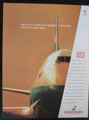 Cathay Pacific - print ad cut from a 1991 magazine | eBay