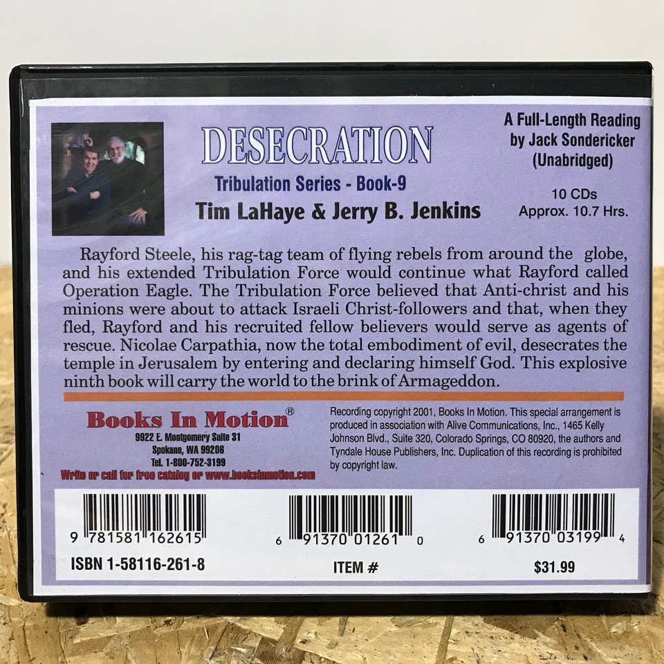 Desecration by Tim LaHaye, Jenkins 10 CD Unabridged Audiobook Left ...