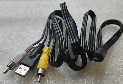 USB Mini B 8 Pin to Dual RCA/USB A Data Cable for Sony A100, A300 ...