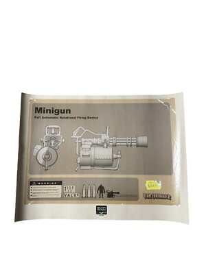 Official Valve Team Fortress 2 Minigun Poster - 18x24 RARE From Valve ...