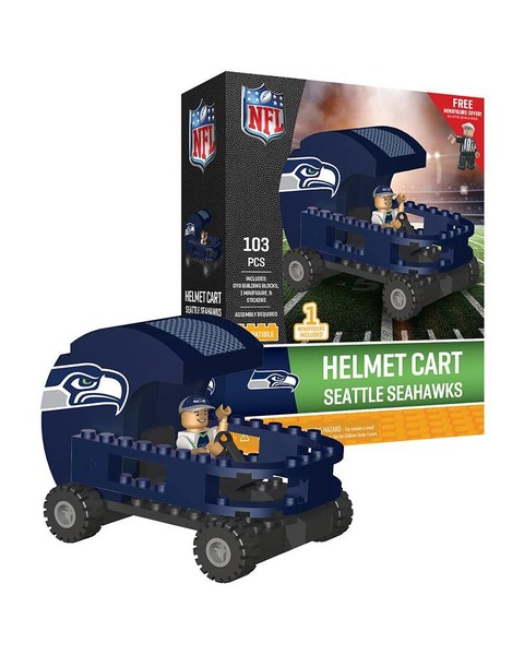 Seattle Seahawks Helmet Cart Set With Minifigure OYO Sports Toys 103pcs ...