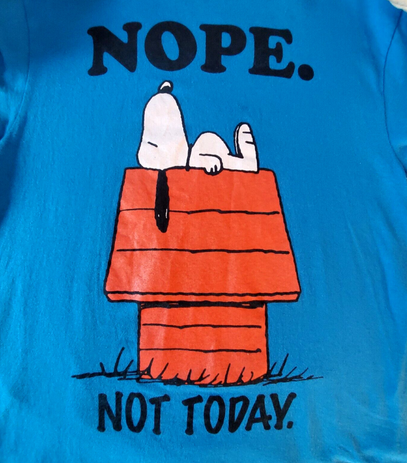 Snoopy Peanuts "Nope Not Today" Short Sleeve T-Shirt … - Gem