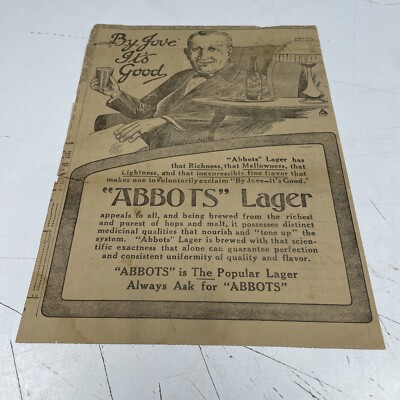 VINTAGE ORIGINAL Newspaper Clipping Junk Herald Melbourne 1916 Abbots ...