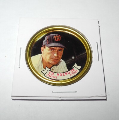 1964 Topps Baseball Coin Pin #20 Ed Roebuck Washington Senators NEAR ...