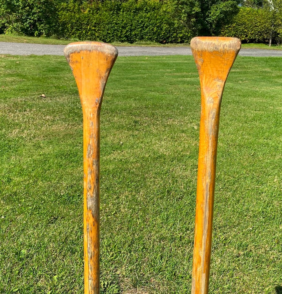 2 Nice Vintage Wooden PADDLES 48" Long Oars Boat | eBay