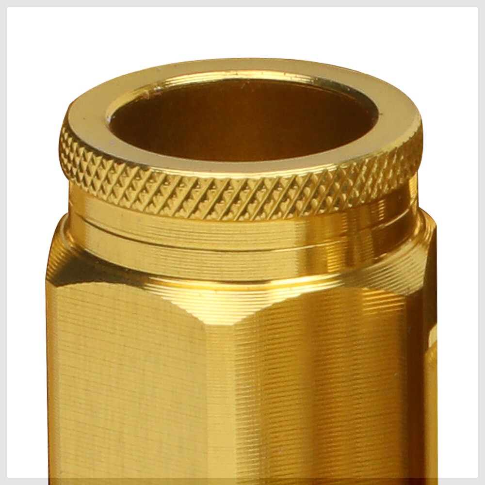[J2 Engineering] 16+4 Key Lock 12mmx1.5 {OPEN END KNURLED TIP} Gold Rim ...