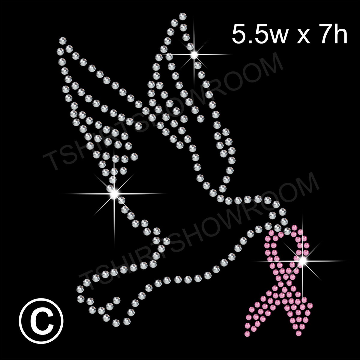 Rhinestone Pink Ribbon Wallpaper