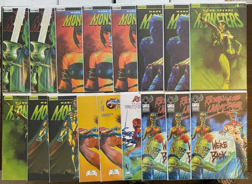 MASSIVE Mark Spears COMIC BOOK LOT of 105 MONSTERS, VAMPIRELLA, RETURN ...
