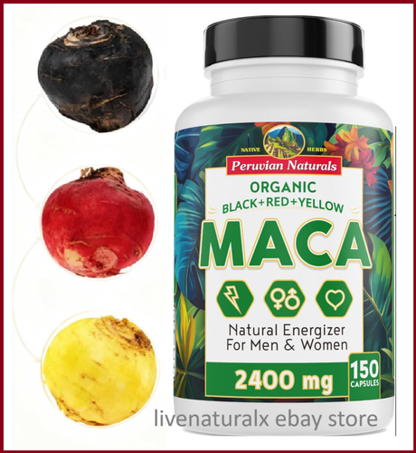#1 Pastillas de superior maca peruana negra, roja y amarilla para ...