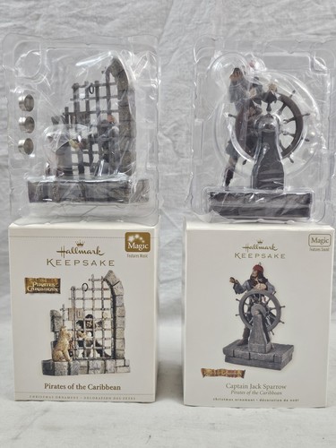 NEW LOT OF 2 MAGIC PIRATES CARIBBEAN JACK SPARROW HALLMARK KEEPSAKE ...
