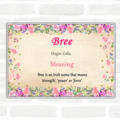 Bree Name Meaning Jumbo Fridge Magnet Floral | eBay UK