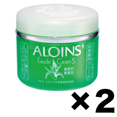 Aloins Eaude Cream S Perfume-Free Aloe Skin Cream 180g 2Pack Set Made ...