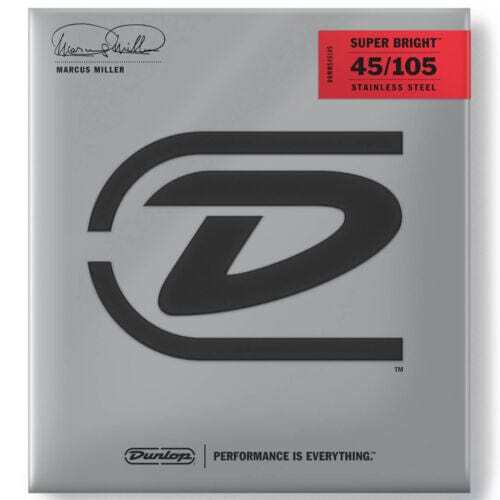 Dunlop Marcus Miller Super Bright Medium Bass Guitar Strings | 45-105 ...
