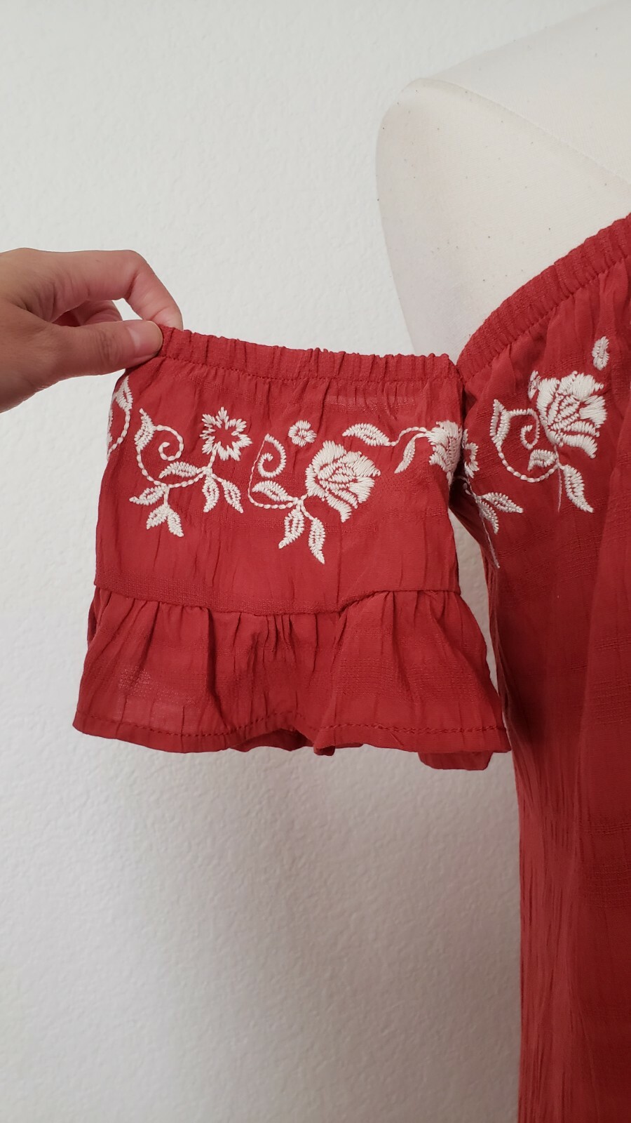 Anthropologie Dress New Size Medium Embroider Boho Peasant Burnt Orange ...