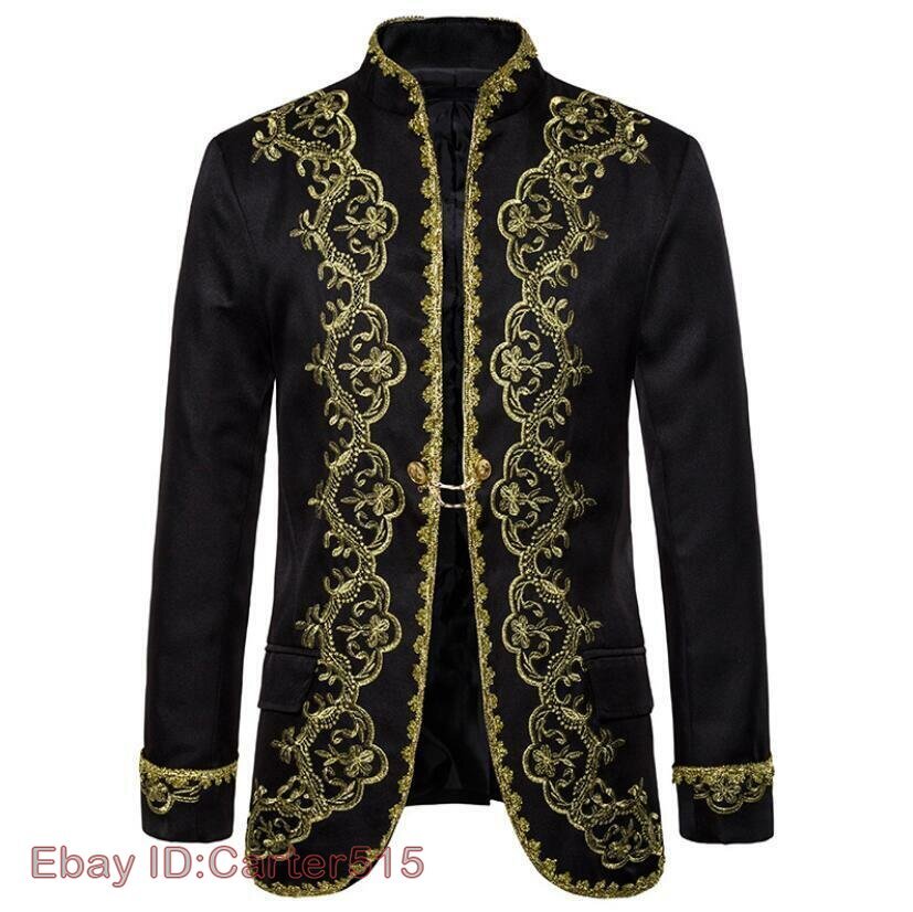 Mens Court Style Opera Stage Costumes Suit Jacket Formal Dress Ball ...