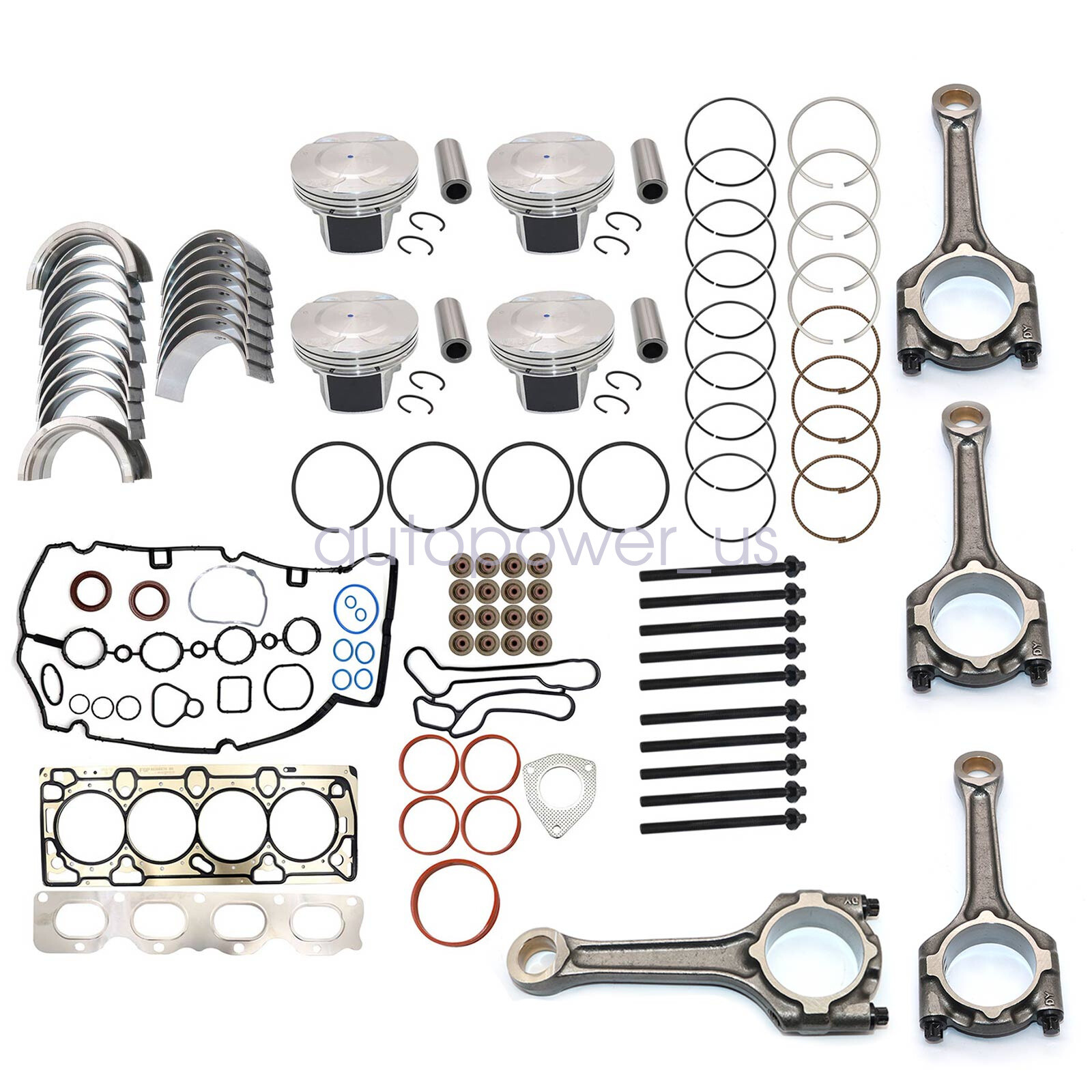 Engine Rebuild-Gasket Piston Bearing Con Rod Kit Fit 12-17 Chevrolet ...
