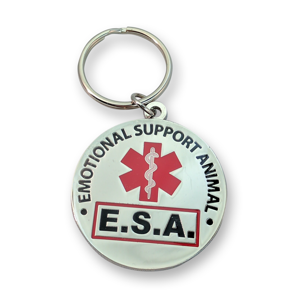 Service Dog ESA Emotional Support Animal Dog Metal Collar Tag ALL ...