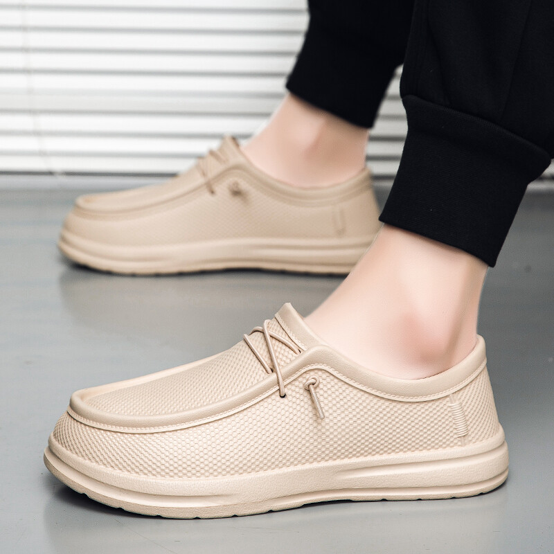 Solid Color Men‘s Anti-slip Chef Shoes Soft Sole Waterproof EVA Kitchen ...