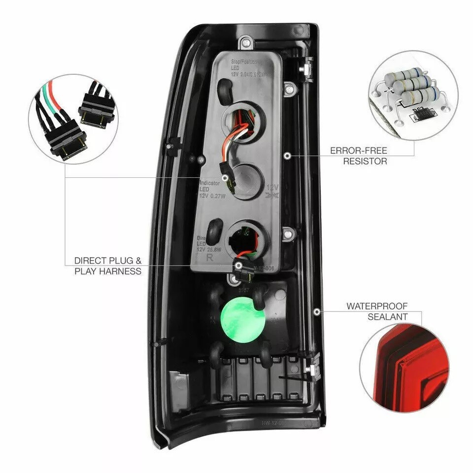 MONACO MONARCH 2007 2008 2009 2010 RED LED TAILLIGHTS TAIL LIGHTS LAMPS ...
