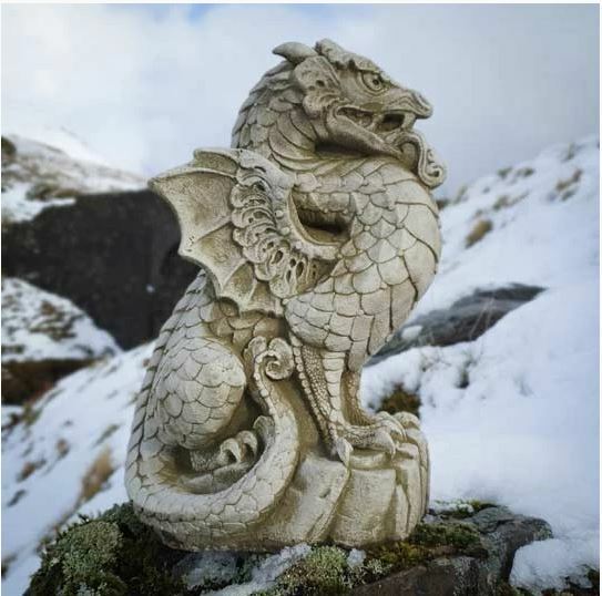 Scaly Dragon Statue |Reconstituted Stone Mythical Concrete Garden ...