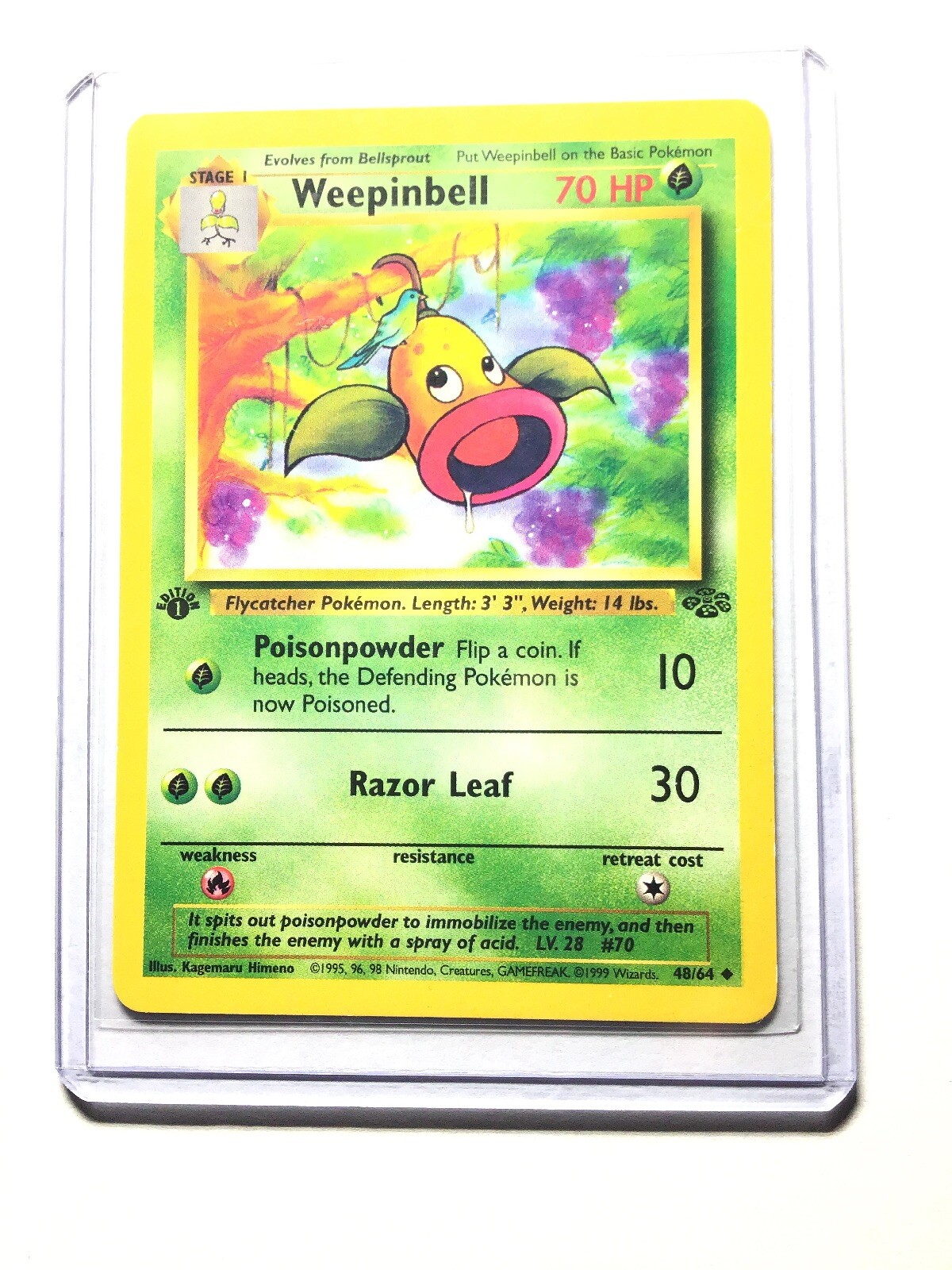 Weepinbell Pokemon Card