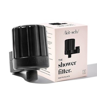 Kitsch Mass Purifying Water Shower Filter Easy-Twist Installation Black ...