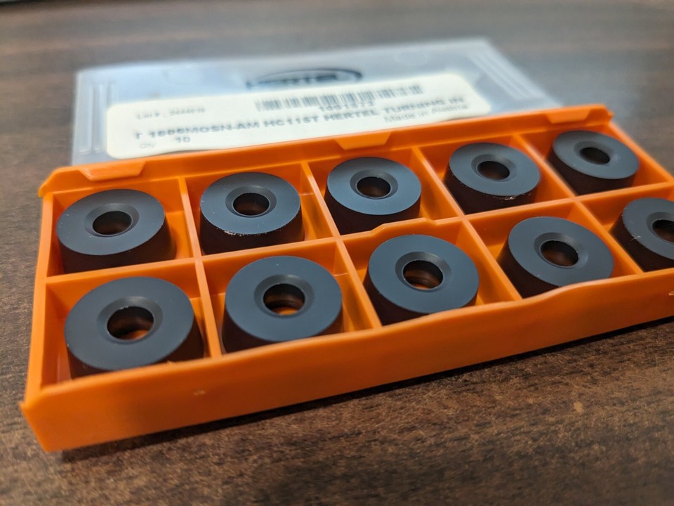 HERTEL Turning Insert 10pk RCMT1606MOSN–AM HC115T, Solid Carbide ...
