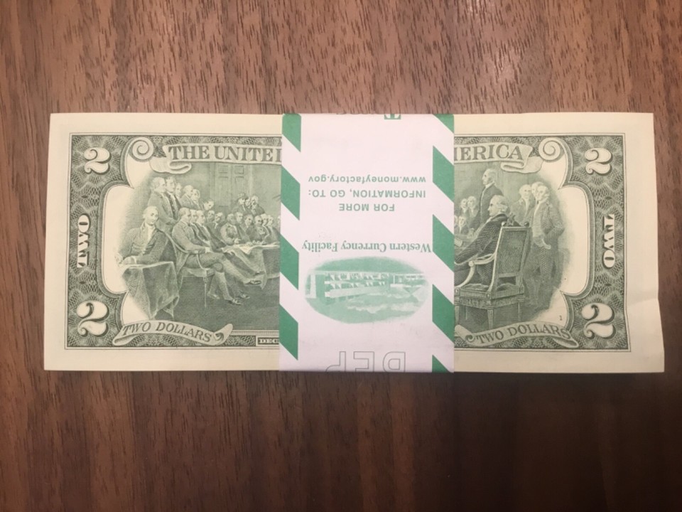 pack of 100 $2 star notes 2013 consecutive numbers F00240101* | eBay